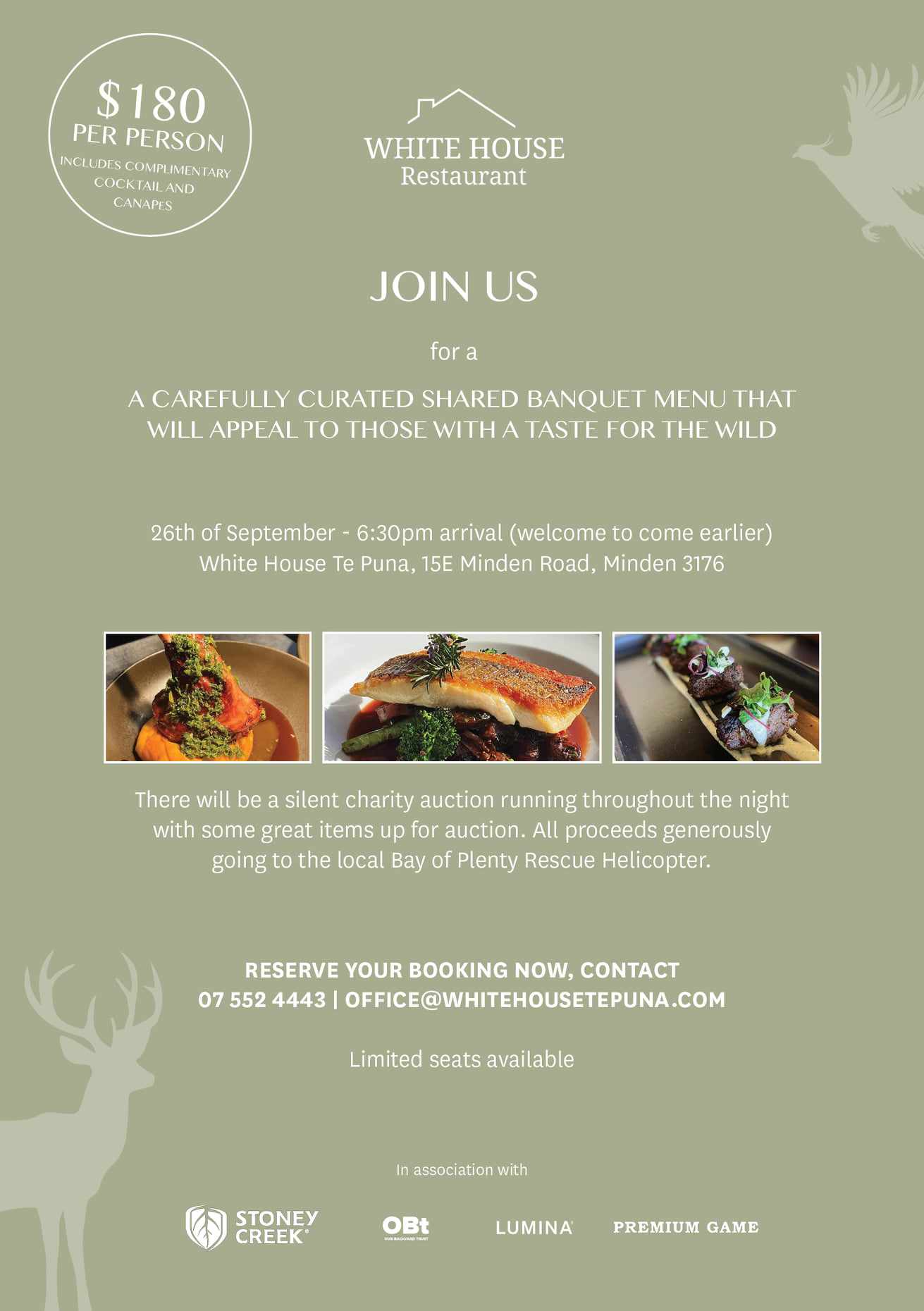 White House Te Puna - Restaurant - Corporate Dinners and Lunches ...